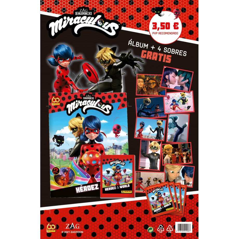 Panini Álbum Ladybug Miraculous + 4 sobres, comprar online