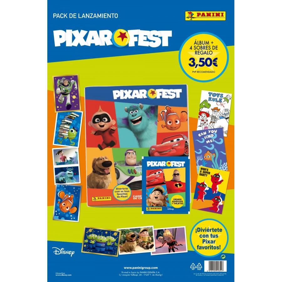 Panini Album Pixar Fest + 4 sobres gratis, comprar online