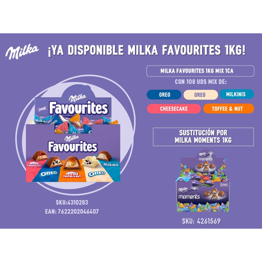 Milka Favourites 108 unidades, comprar online